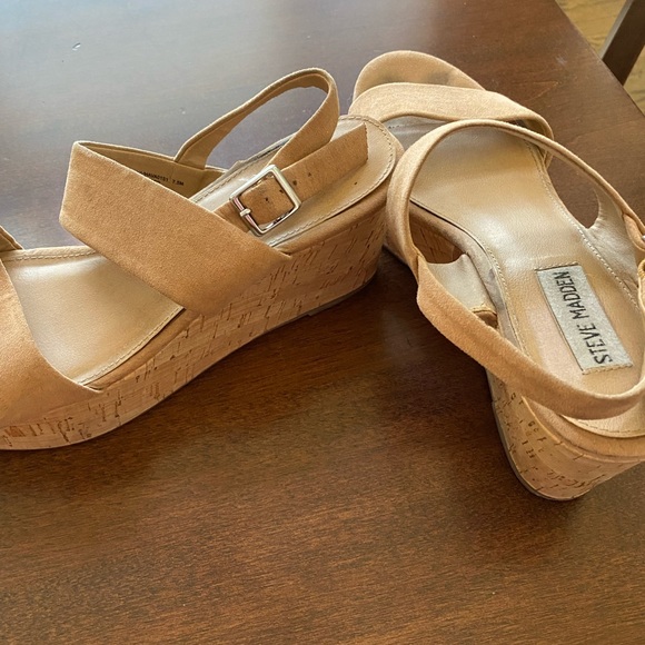 Steve Madden | Shoes | Cork Sole Wedge Sandals | Poshmark